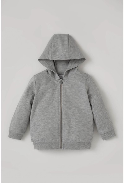 Defacto Erkek Bebek Kapüşonlu Örme Hırka T8321A221SP
