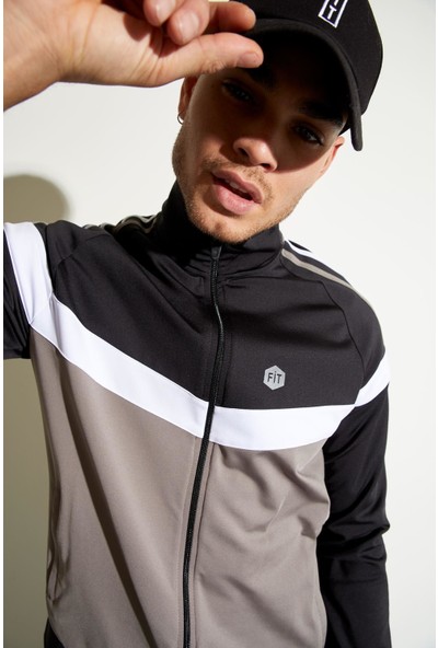 DeFacto Slim Fit Dik Yaka Fermuarlı Uzun Kollu Sweatshirt S3297AZ21SP