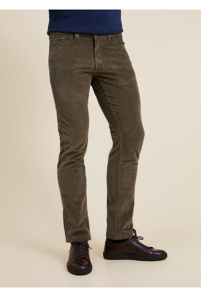 Bisse Regular Fit 5 Cep Kadife Pantolon