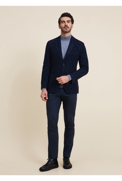 Bisse Slim Fit 6 Drop Desenli Blazer Ceket