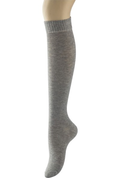 Moyra Kadın Düz Pamuklu Dizaltı Çorap