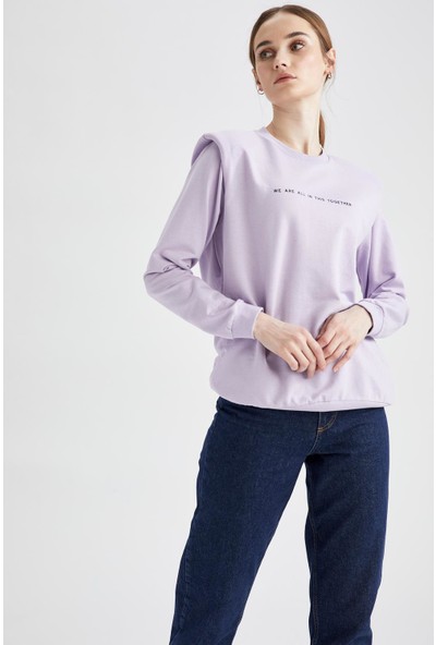 DeFacto Vatka Kollu Relax Fit Sweat Tunik T5689AZ20CW