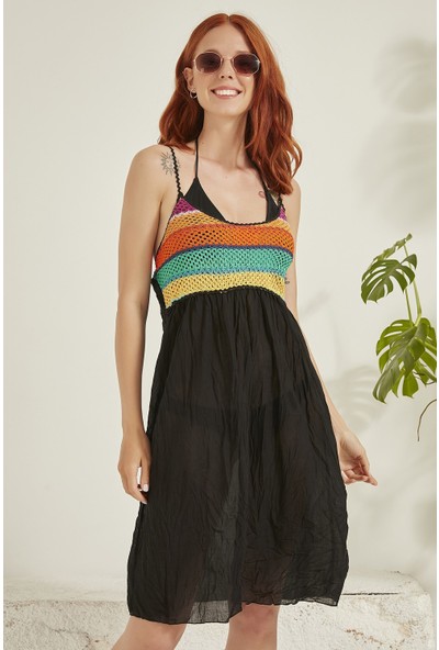 C&city Kadın Pareo Plaj Elbisesi 21814 Siyah C&city Kadın Pareo Plaj Elbisesi 21814 Siyah