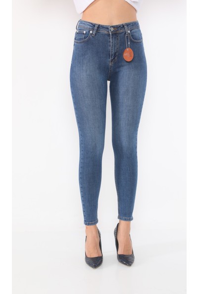 Love Me Koyu Mavi Skinny Fit Kot Pantolon