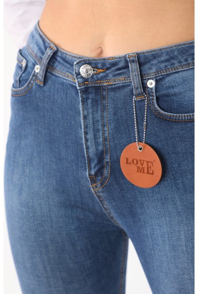 Love Me Koyu Mavi Skinny Fit Kot Pantolon