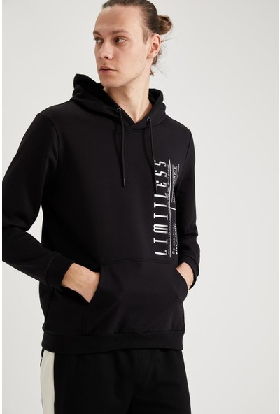 Defacto Limitless Baskılı Slim Fit Kapüşonlu Sweatshirt T2742AZ21SP Defacto Limitless Baskılı Slim Fit Kapüşonlu Sweatshirt T2742AZ21SP