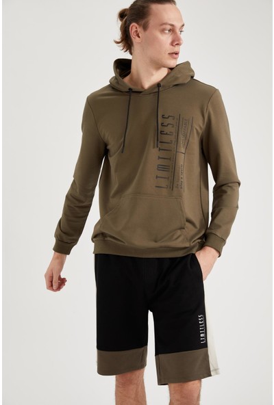 Defacto Limitless Baskılı Slim Fit Kapüşonlu Sweatshirt T2742AZ21SP Defacto Limitless Baskılı Slim Fit Kapüşonlu Sweatshirt T2742AZ21SP