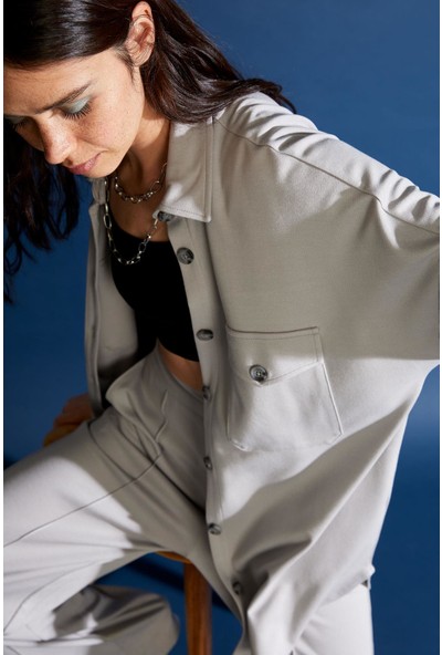 DeFacto Düğmeli Relax Fit Tunik Ceket T7591AZ21SP DeFacto Düğmeli Relax Fit Tunik Ceket T7591AZ21SP