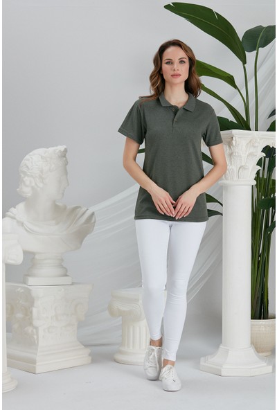 Catspy Haki Örme Kısa Kollu Basic Tişört Catspy Haki Örme Kısa Kollu Basic Tişört