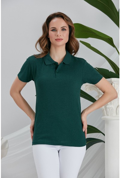 Catspy Yeşil Polo Yaka Kısa Kollu Örme Tişört Catspy Yeşil Polo Yaka Kısa Kollu Örme Tişört