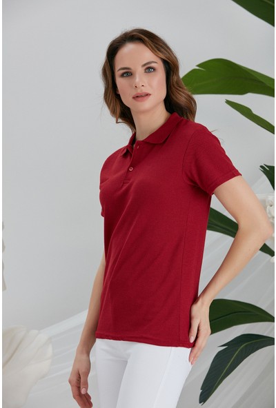 Catspy Bordo Basic Kısa Kollu Örme Polo Yaka Tişört Catspy Bordo Basic Kısa Kollu Örme Polo Yaka Tişört