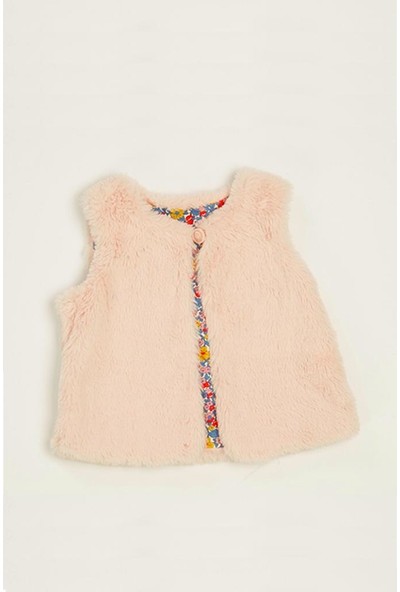 Wonder Kids Kız Çocuk Pudra Kürk Yelek WK20AW4054