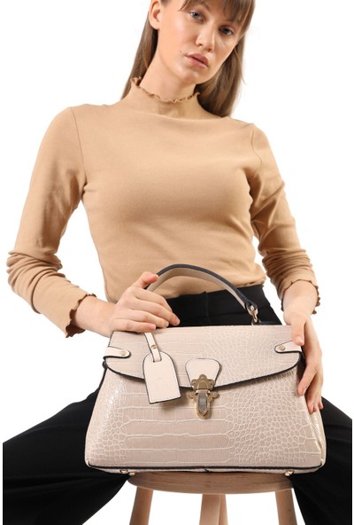 Aslan Çanta Bej Kadın El-Omuz Çantası - Gior