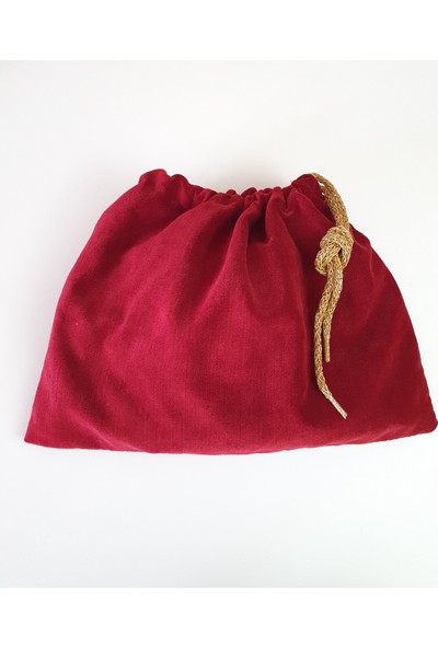 Mackmood Kırmızı Kadife Çanta İç Kesesi