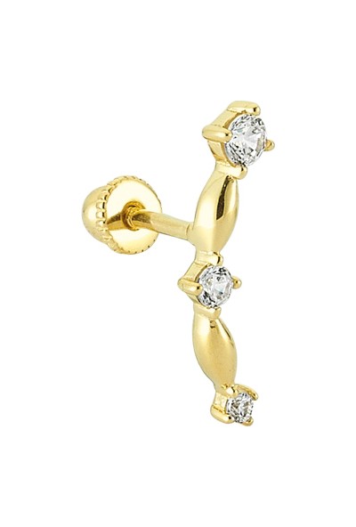 Dianora Piercing Balık Kuyruğu Beyaz Altın Helix/Kıkırdak Piercing Dianora Piercing Balık Kuyruğu Beyaz Altın Helix/Kıkırdak Piercing