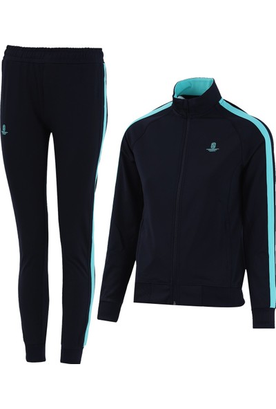 Kolu Şeritli Lacivert Bayan Eşofman Takımı Kolu Şeritli Lacivert Bayan Eşofman Takımı