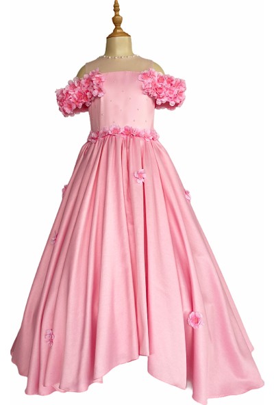 Zühre Balaban Giyim Pink Flora Dress Zb Kids