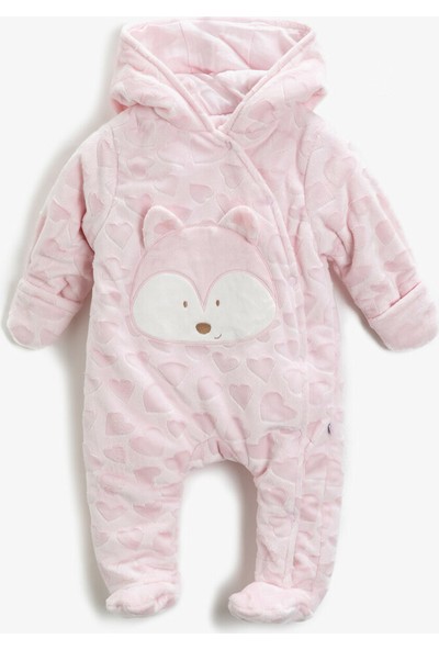 Koton Bibaby Astronot Tulum Kapüşonlu Pamuklu Peluş İşlemeli Koton Bibaby Astronot Tulum Kapüşonlu Pamuklu Peluş İşlemeli