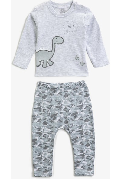 Koton Kamuflaj Desenli Takım Pamuklu Bibaby