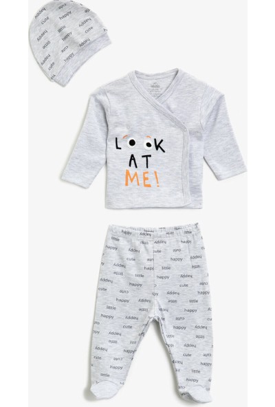 Koton Bibaby Hastane Çıkış Seti Pamuklu 3 Parça