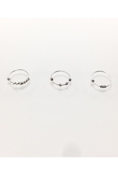 Takıparkxs 925 Ayar Gümüş Üçlü Halka Hızma Set Takıparkxs 925 Ayar Gümüş Üçlü Halka Hızma Set