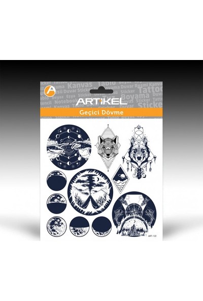 Artikel ART-122 Geçici Dövme 15,5 x 15,5 cm Geçici Tattoo