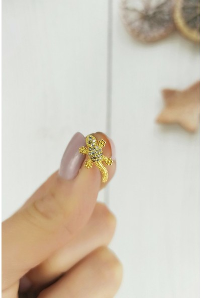 ÇLK Accessories 316 L Cerrahi Çelik Taşlı Timsah Figür Piercing TRPIERCING050 P32003