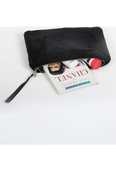 Fur Fashion El Çantası Siyah