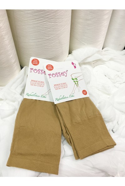 Rossey Micro KALIN(70D) Ipek Doku Dizaltı Çorap-Ten 57-(12 Çift)