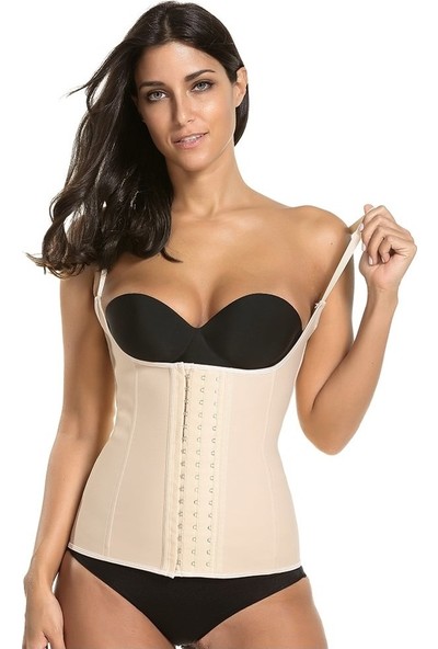 Dr. Cornell Latex Korse Askılı Çelik Balenli 3 Kademeli Agraflı Şekillendirici Lateks Bel Korsesi