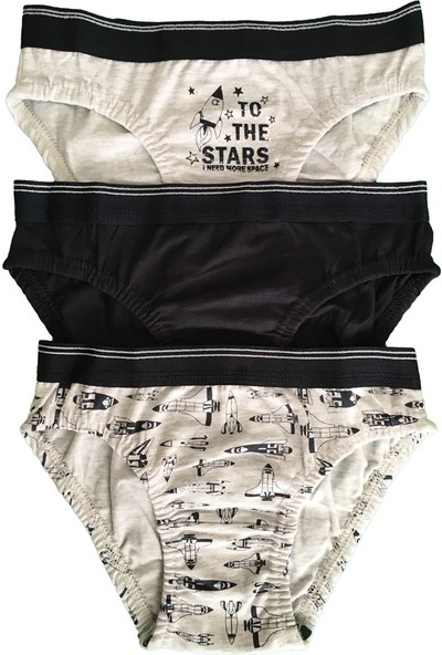 Domikids Erkek Çocuk Slip Çamaşır -3'lü Set(Space)