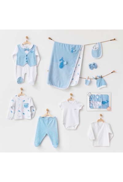 Andywawa Erkek Bebek 10'lu Hastane Çıkışı Sevimli Balinalar AC21541