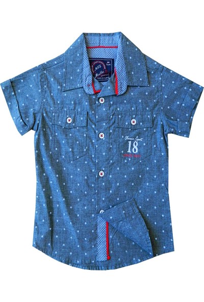 Mutlu Erkek Çocuk Kısa Kol Çift Cep 18 Baskılı 719-683-1