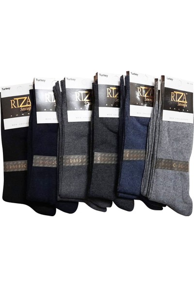 Rıza Savcıoğlu Düz Erkek Çorap 12 Li