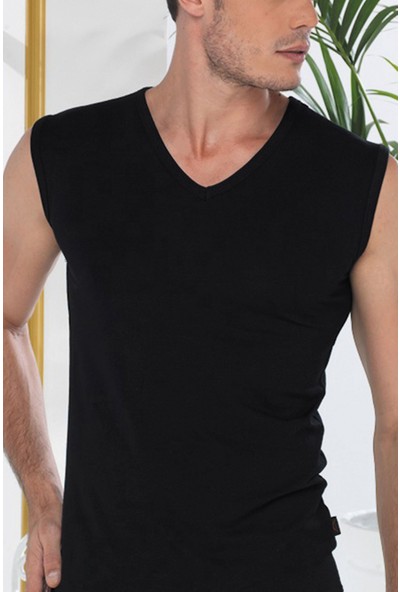 Malabadi Erkek Siyah V Yaka Sıfır Kol 2 Li Ekonomik Paket Atlet 091 Malabadi Erkek Siyah V Yaka Sıfır Kol 2 Li Ekonomik Paket Atlet 091