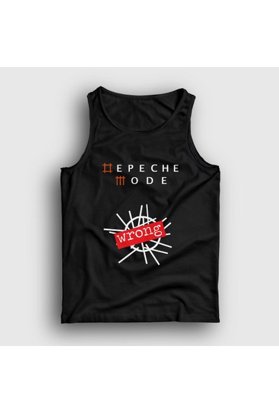 Presmono Unisex Siyah Wrong Depeche Mode Atlet
