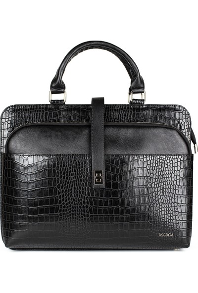 Morca Kadın Evrak Laptop Çantası Siyah