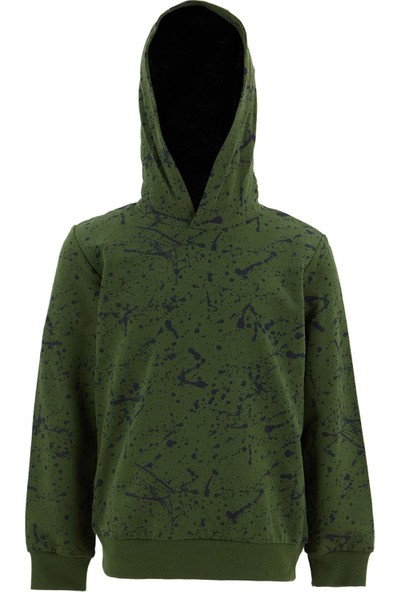 Defacto Erkek Çocuk Sıçratma Desenli Kapüşonlu Sweatshirt T5968A621SP