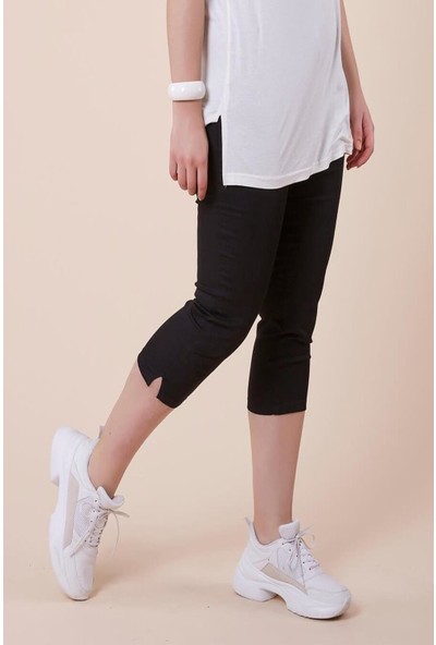 Bonita 163 Kmr İçi Ccklı Çakmak Cep Paçası Yırtmaçlı Kapri