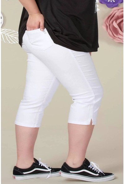 Bonita 163 Kmr İçi Ccklı Çakmak Cep Paçası Yırtmaçlı Kapri