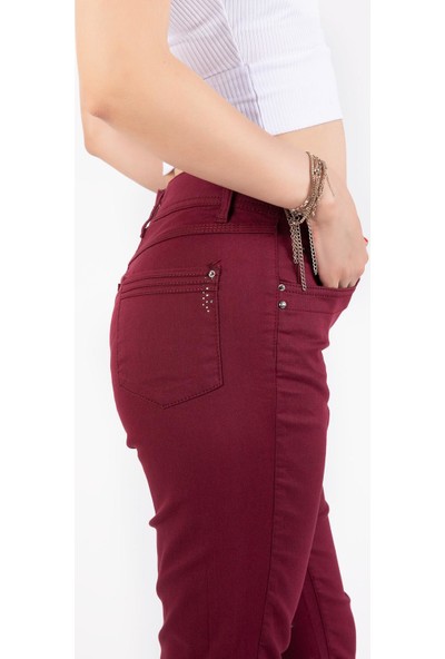 Bonita 163 Kmr İçi Ccklı Çakmak Cep Paçası Yırtmaçlı Kapri