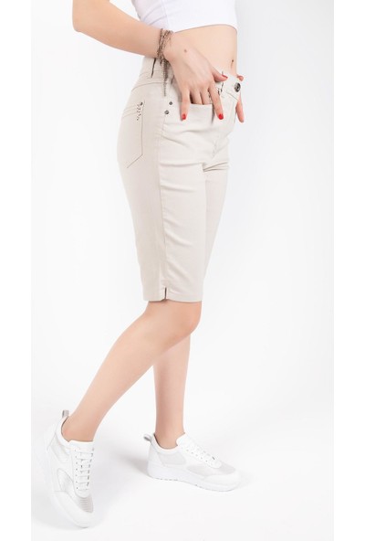 Bonita Lız 163 1405083 5 Cep Bel İçi Çiçekli Paça Yırtmaçlı