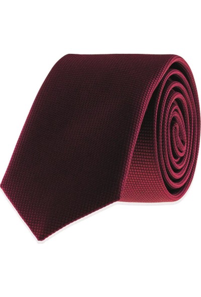 Ala Aksesuar Bordo Minik Kareli Ince Kravat