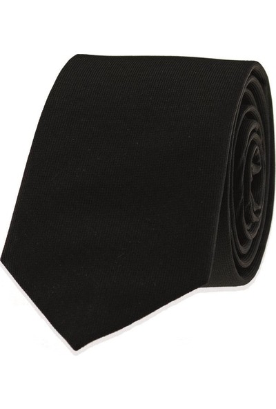 Ala Aksesuar Siyah Düz Ince Kravat
