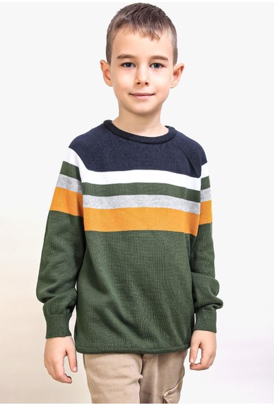 Alexandergardı Çocuk Çizgili Triko Kazak (C20-18733)