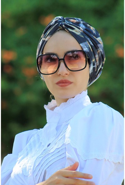 Sahra Şal Dünyasi Desenli Dolama Bone Sahra Şal Dünyasi Desenli Dolama Bone