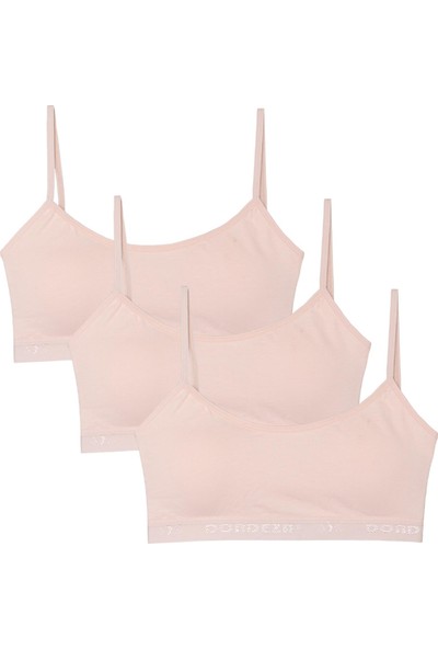 Dondeza Genç Kız Pedli 3'lü Ip Askı Düz Ilk Sütyen Büstiyer