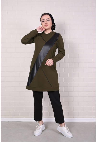 Essah Moda Kadın Haki Tunik Pantolon Takım - ME000304 Essah Moda Kadın Haki Tunik Pantolon Takım - ME000304