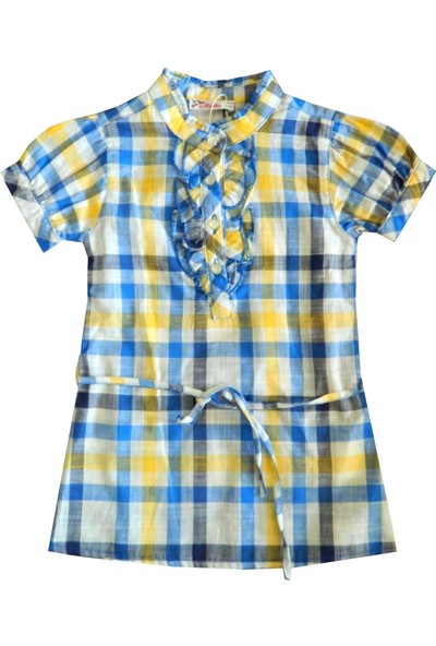 Mutlu Kız Hakim Yaka Kız Gömlek Ekose 759-612-1 Mutlu Kız Hakim Yaka Kız Gömlek Ekose 759-612-1