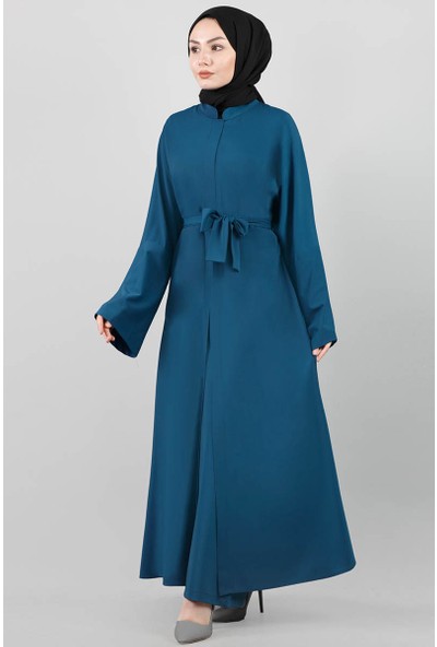 Zülays Pantolonlu Abaya Takım Laci